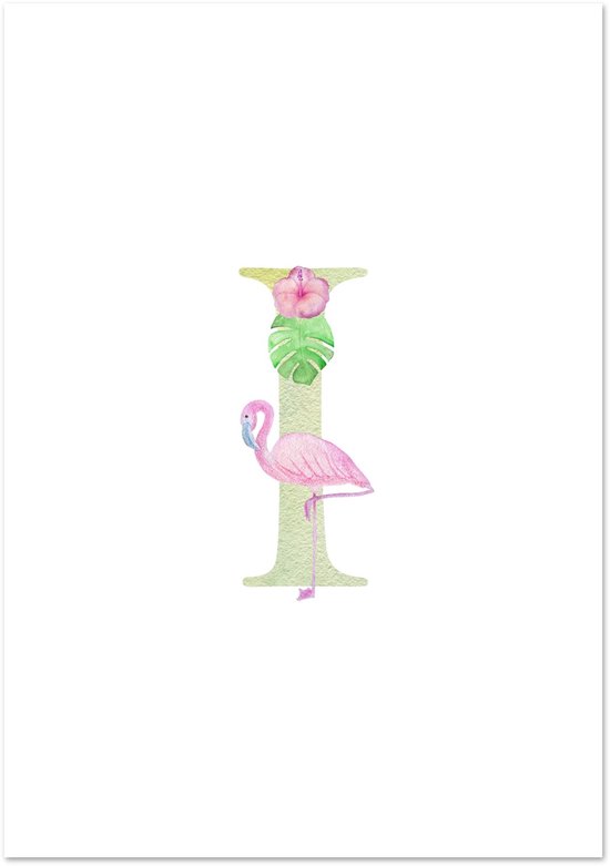 Letter I kindernaam poster kinderkamer A4 21x29.7 cm | bol