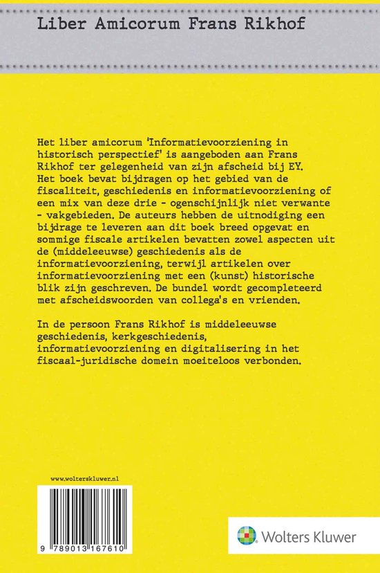 Informatievoorziening in historisch perspectief | 9789013167610 ...
