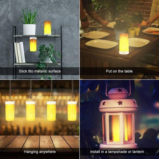 Mmgoqqt LED Vlam Effect Lamp - Met Afstandsbediening - USB Opladen ...