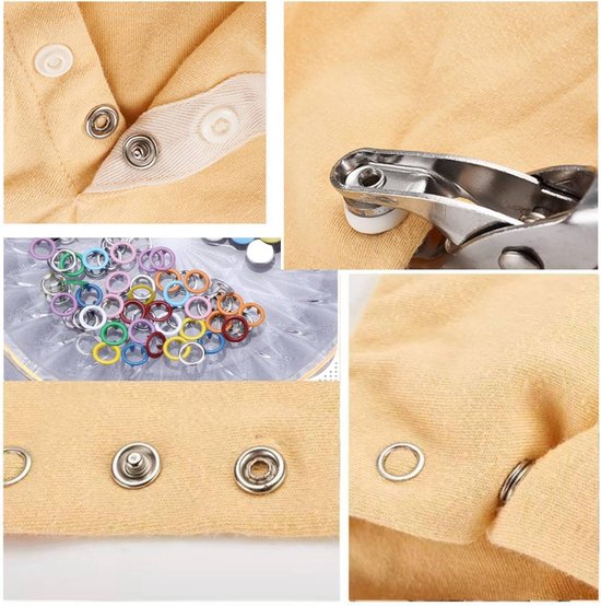 Candala 150 sets drukknopenset met tang, drukknopen voor kleding, vaste ...