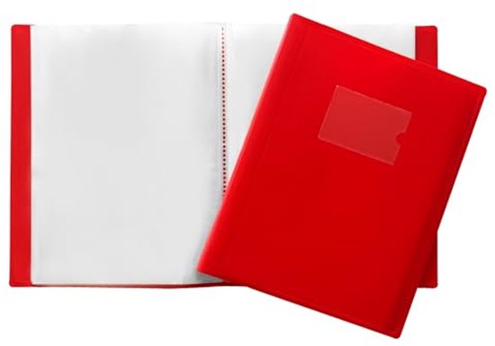 Flexibel A4 Presentatiemap met 100 Pockets - Rood | bol