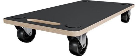 Platform met wielen | Rechthoekig met draaistandaard | 4 antislipmatten ...