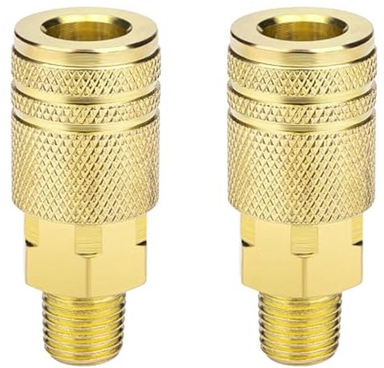 2 stuks 1/4 inch NPT M-stijl Snelkoppelingen voor Luchtcompressoren en ...
