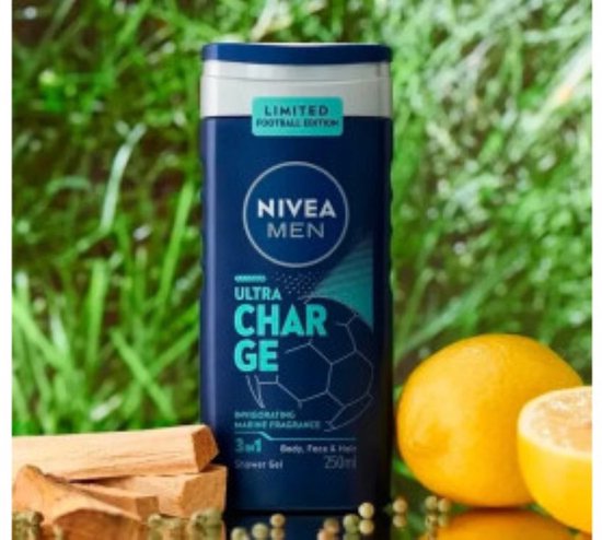 Nivea Douchegel Men – Ultra Charge 2 x 250 ml - Hair Body Face ...