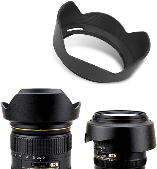Hood - Lens Hood - Black Plastic Mount Lens Hood voor AF S 24-120mm F ...