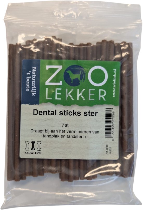 Dental Sticks Ster voor Honden – 7 Stuks – Kauwlevel 2 – Hondensnack ...