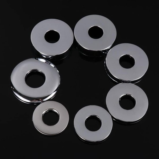 Pack van 25 mm (3/4") Diameter Douche Fixture Rosette - RVS met ...