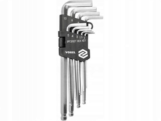 Vorel Inbussleutelset 9 Delig 2-10mm Cr-V | bol