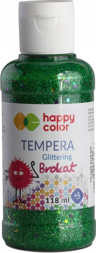 Happy Color Tempera Verf 118ml - Glittergroen | bol