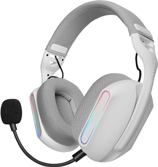 Mars Gaming MHW-PRO - Gaming Headset - Draadloos - RGB - wit | bol