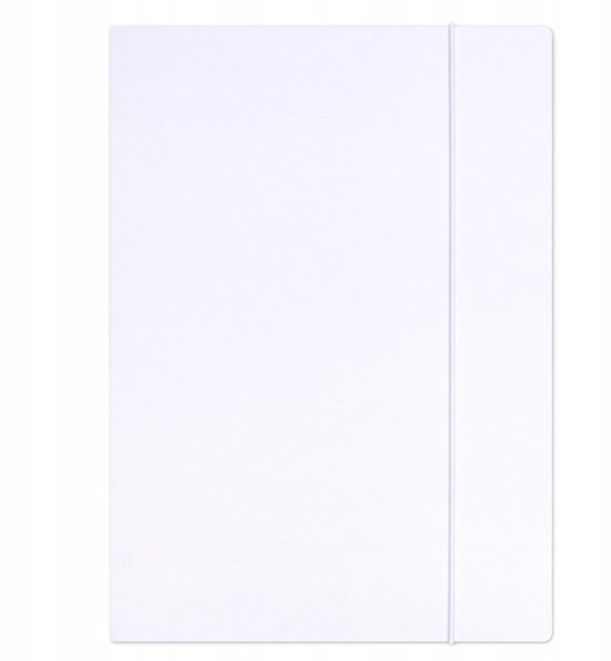 Premium A4 Kartonnen Map met Elastiek, 350gsm, Wit | bol