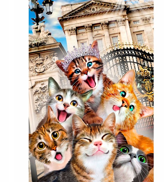 Houten Puzzel 200 Stukjes Katten in Londen - Wooden.City | bol