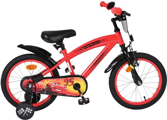 Vélo pour enfants Disney Cars - Garçons - 16 pouces - Rouge | bol