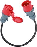 Verloopstekker 32A (male) naar 16A (female) rode CEE 5 x 25 mm² - IP44 ...