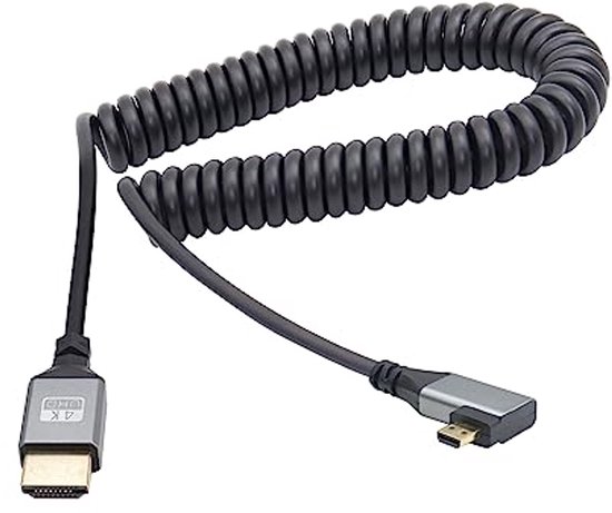 90 Degree Right Angle UHD 4K Micro HDMI to HDMI Extender Cable 1m | bol