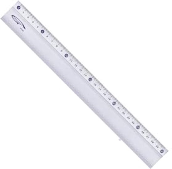 Aluminium liniaal 1 m - Gegraveerde schaalverdeling en antislipstrip ...