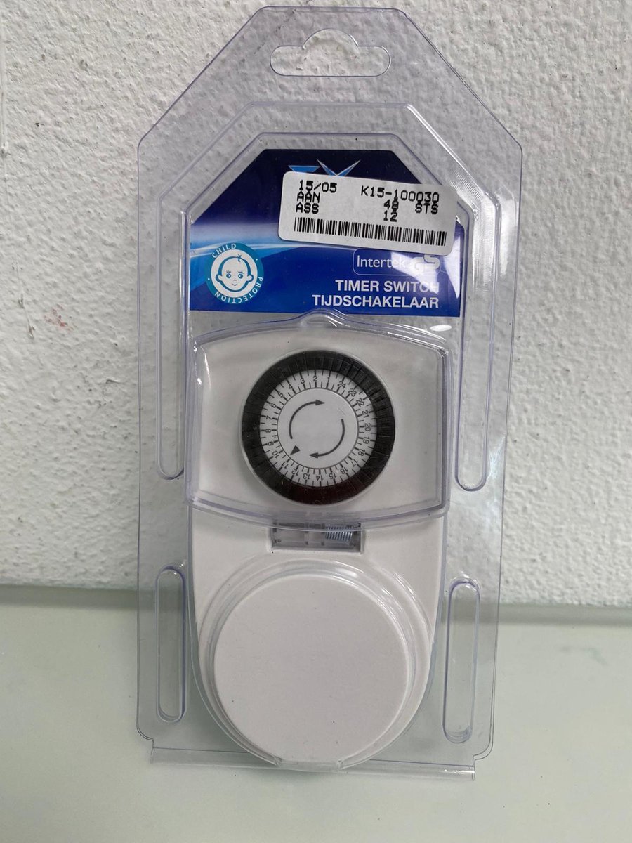Tijdschakelaar Intertek: time -switch voor lampen - 1 stuk (kunststof ...