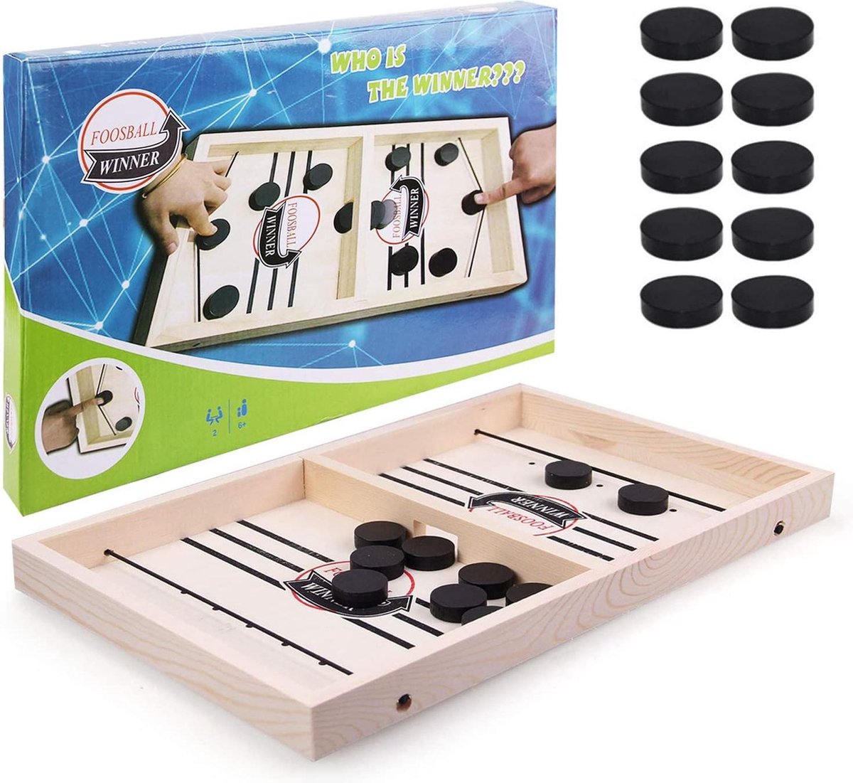 Foosball winner! Hockey bordspel | Sjoelen | Schietspel | Houten ...