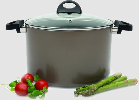 BergHOFF Kookpan met Deksel - 24 cm - Aluminium Soeppan - Beige | bol