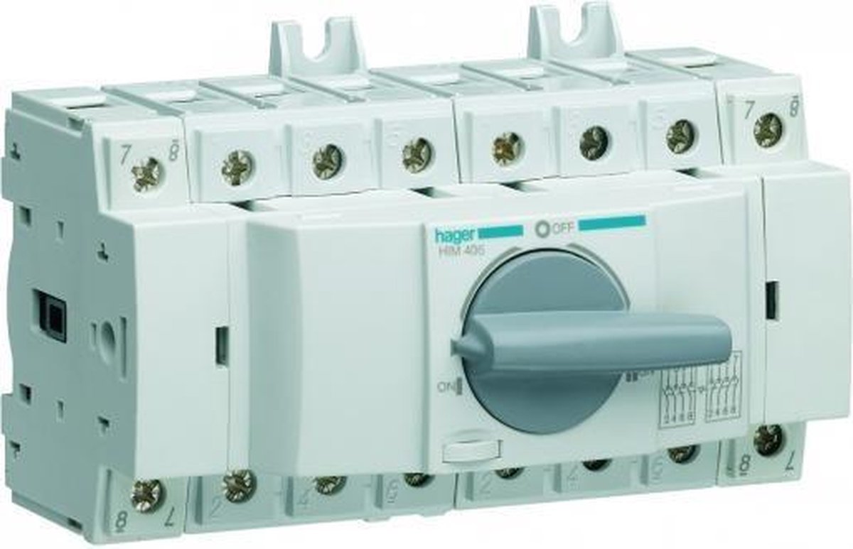 bol.com | HIM406 Hager Omschakelaar Lastscheider 4P Omkeerschakelaar ...