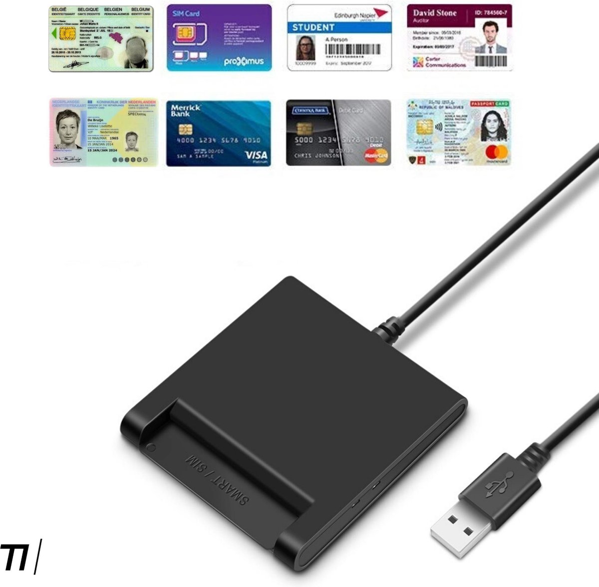 TIKKENS® eID Kaartlezer - Identiteitskaartlezer - Smartcardlezer ...