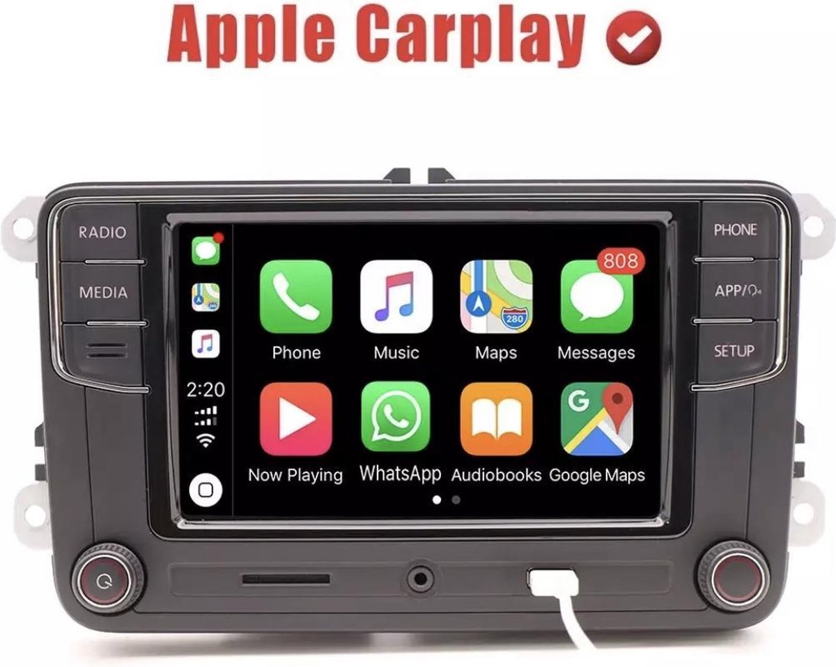 RCD330 NoName versie Apple CarPlay + Android Auto voor Volkswagen Seat ...