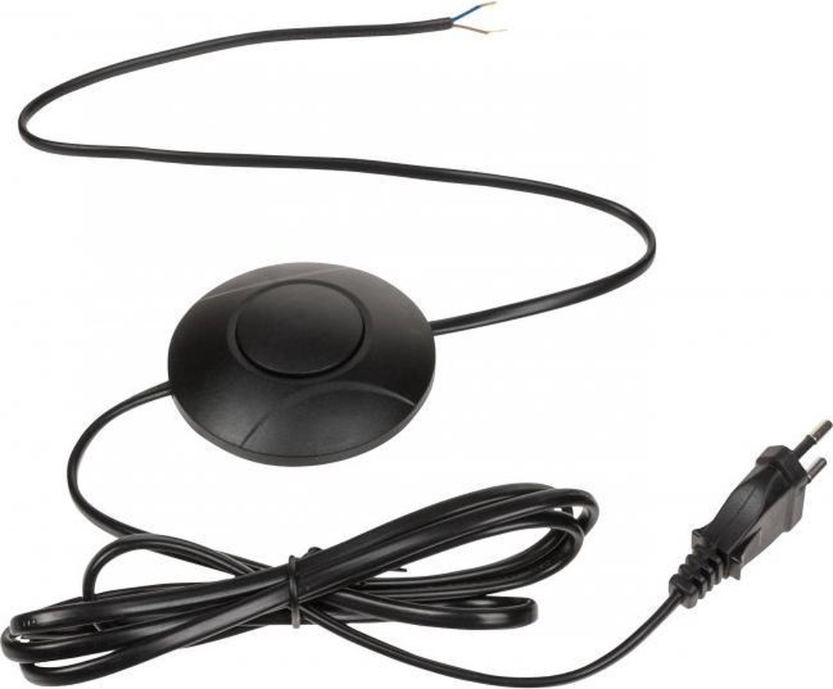 Tradim - LED Filament vloerdimmer - Met snoer - 2-100W - Zwart | bol