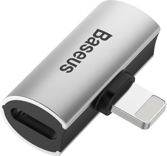 Baseus Splitter Lightning naar 2x Lightning Zilver | bol