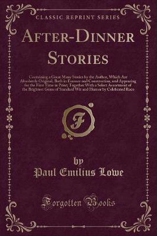 After-Dinner Stories, Paul Emilius Lowe | 9781331591887 | Boeken | bol.com