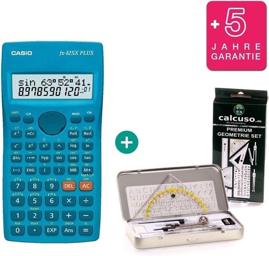 Casio FX-82SX Plus + verlengde garantie + Geometrieset | bol