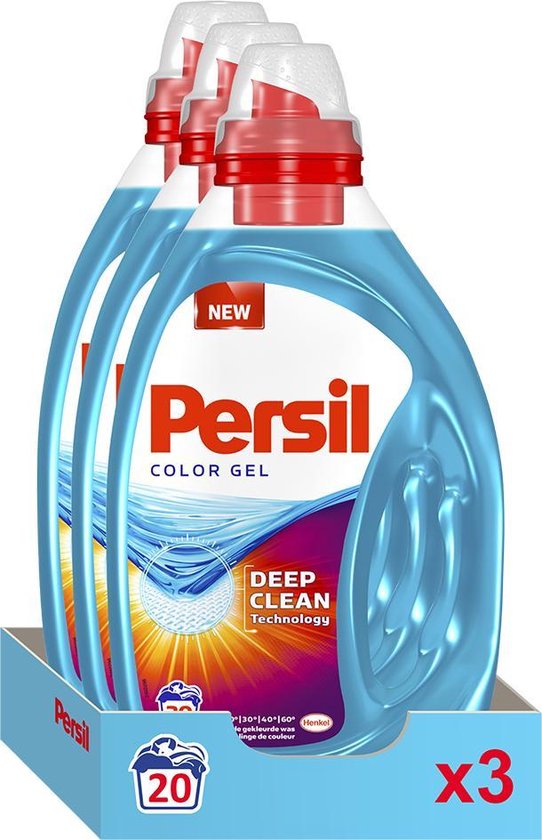 Persil Color Gel - Vloeibaar Wasmiddel - Voordeelverpakking - 3 x 20 ...