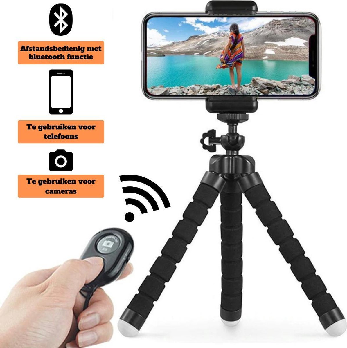 3 in 1 Selfie Octopus Stick Tripod - Bluetooth Selfiestick Universeel ...