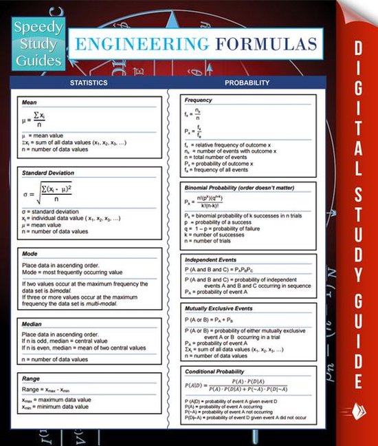 Engineering Formulas (Speedy Study Guides) (ebook), Speedy Publishing ...