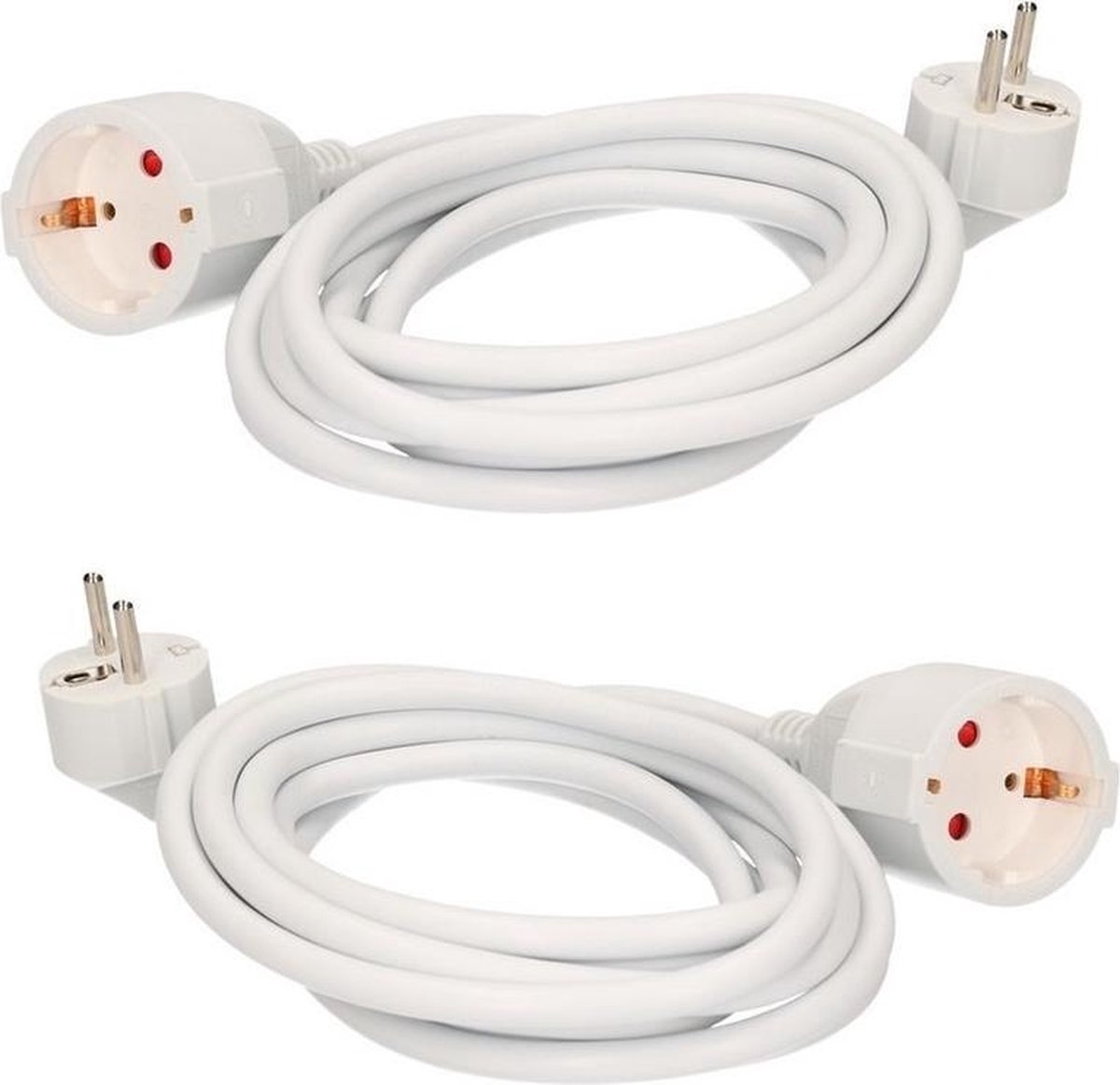 2x rallonges blanches de 3 mètres mises à la terre - Fiche / rallonges ...