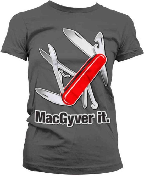MacGyver Dames Tshirt -M- MacGyver It Grijs | bol