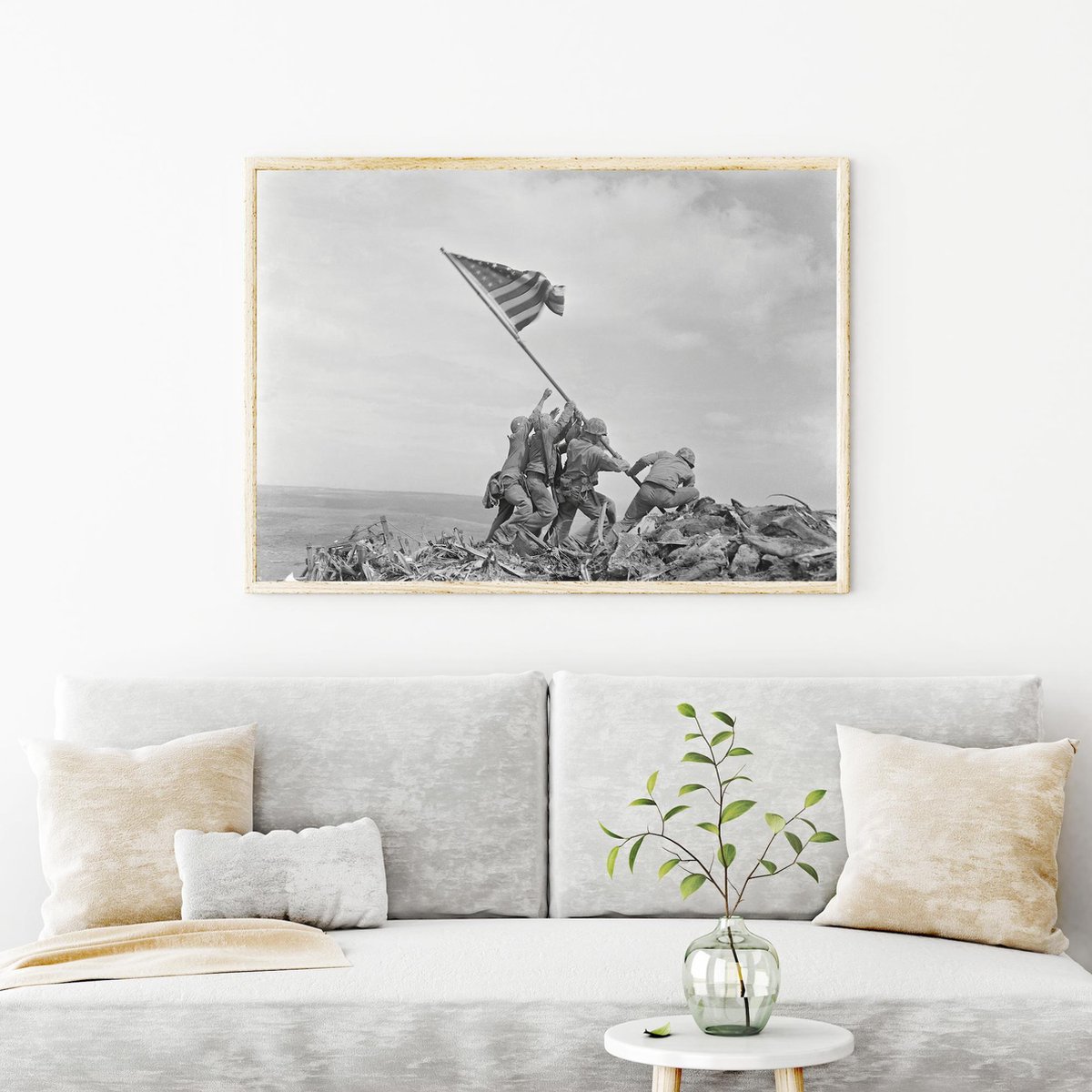 Poster Raising the Flag on Iwo Jima - Tweede Wereldoorlog - Large 50x70 ...