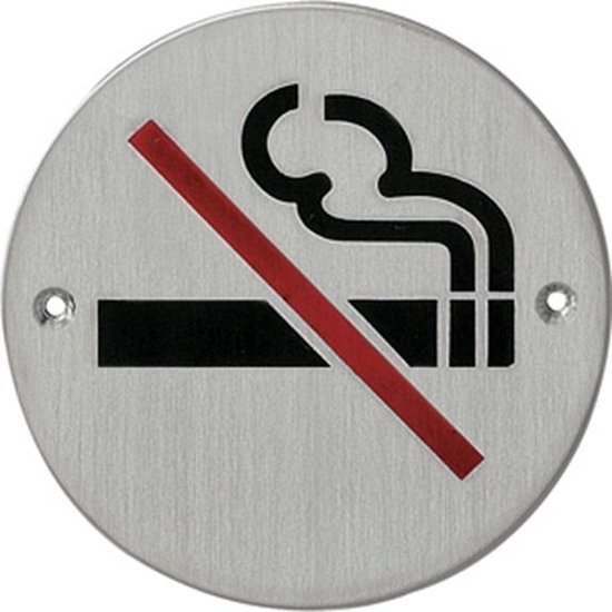 RVS pictogram "Verboden te Roken" voorzien van 2 boorgaten | bol.com