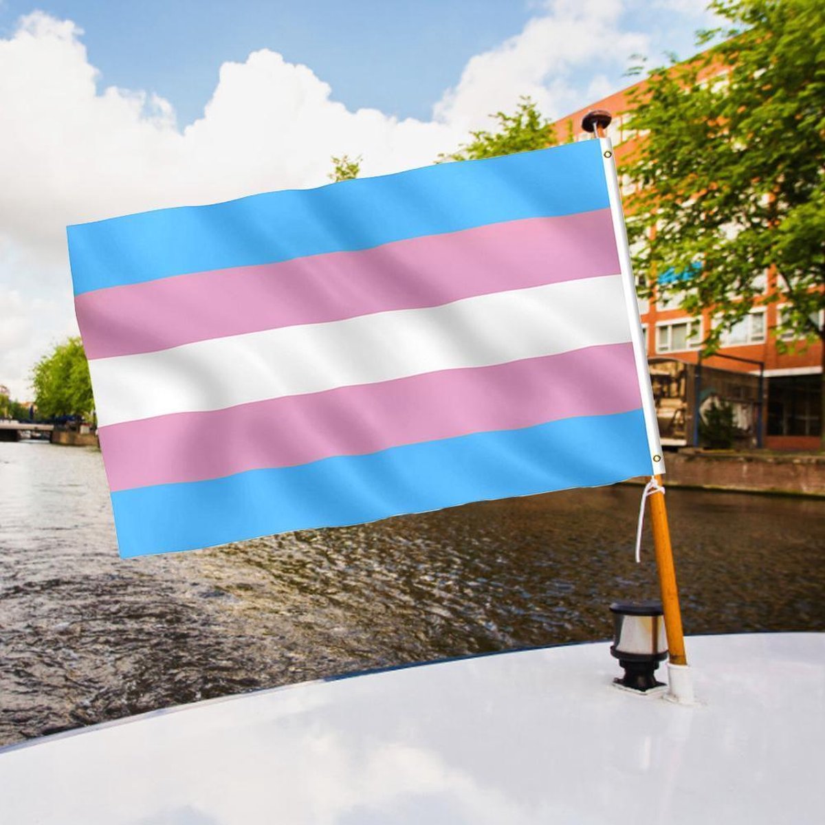 Transgender Vlag - Grote Trans Gender Flag - LGBT Gay Pride Vlag - Van 100% Polyester... | bol.com