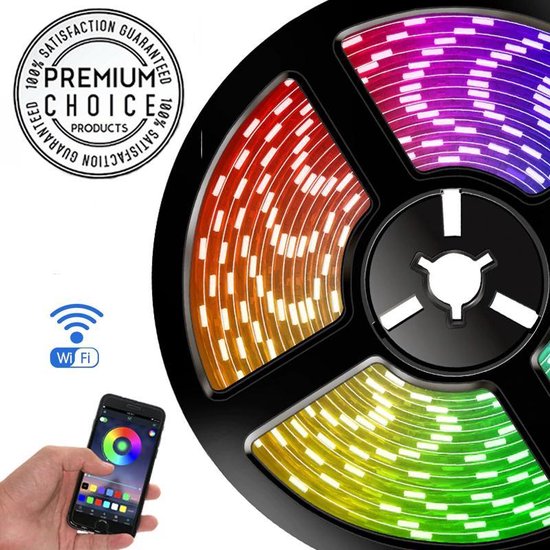 Smart LED Strip WiFi 5M - Smart LED Indoor - 5 meter - Google Home ...