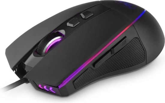 Red Dragon Gaming Muis EMPEROR -12400 DPI - RGB Verlichting - Zwart | bol
