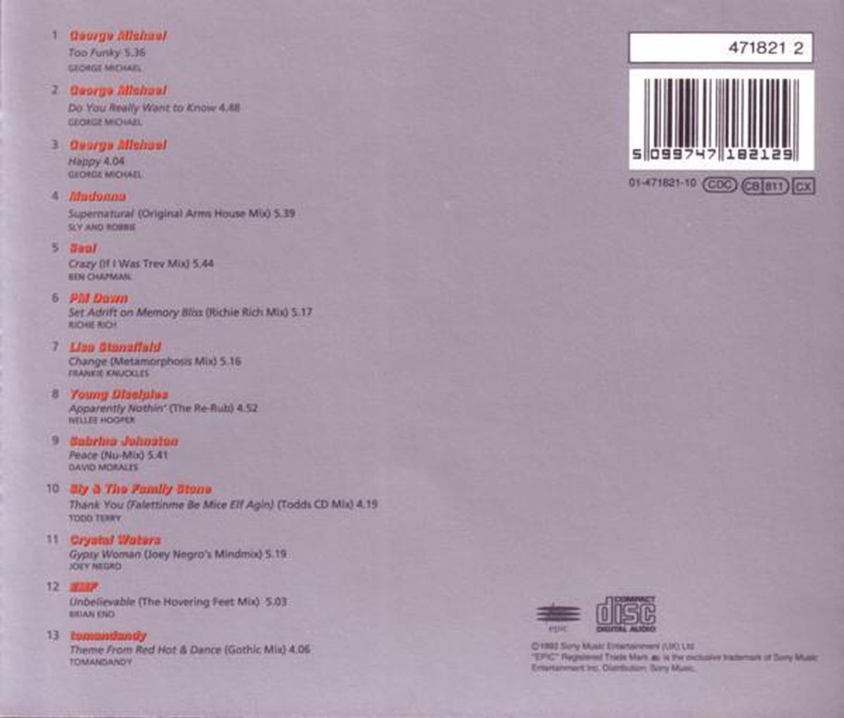 Various Artists - Red Hot + Dance, Various | CD (album) | Muziek | bol.com