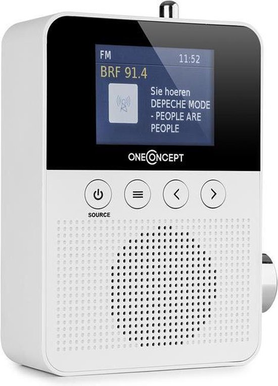 Plug+Play DAB stopcontactradio DAB+/FM BT TFT display zwart | bol.com
