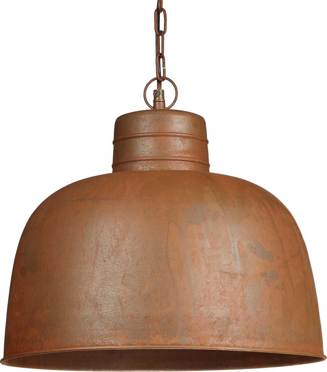 Relaxdays hanglamp roest - plafondlamp - industriele eettafel lamp ...