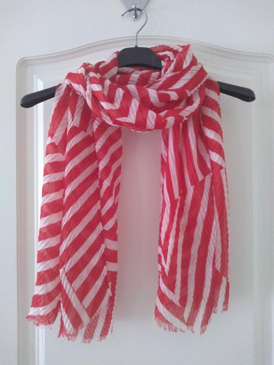 Sjaal Elin rood wit | bol.com