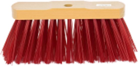 Straatveger rood PVC - 30 cm - incl. steel hout 140 cm | bol.com
