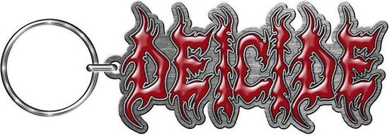 Deicide Metalen Die Cast Relief Logo Sleutelhanger Zilver/Rood | bol