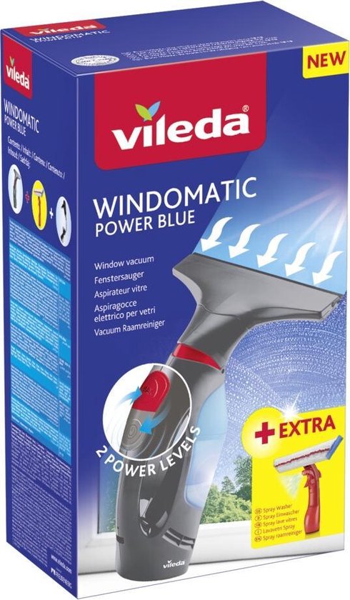Vileda WindoMatic Powerset Vacuum Raamreiniger + Spray | bol