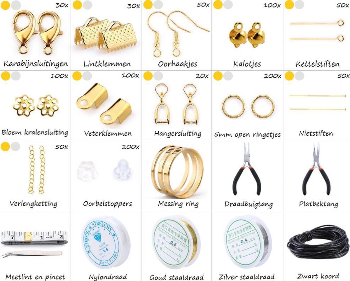 Sieraden Maken | WizArt® Sieraden maken volwassenen pakket |1960 ...