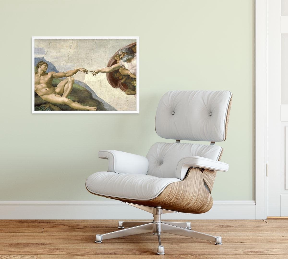 Schepping van Adam, Michelangelo Buonarroti - Foto op Forex - 40 x 30 ...