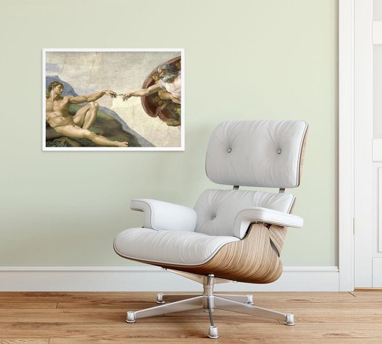 Schepping van Adam, Michelangelo Buonarroti - Foto op Forex - 40 x 30 ...